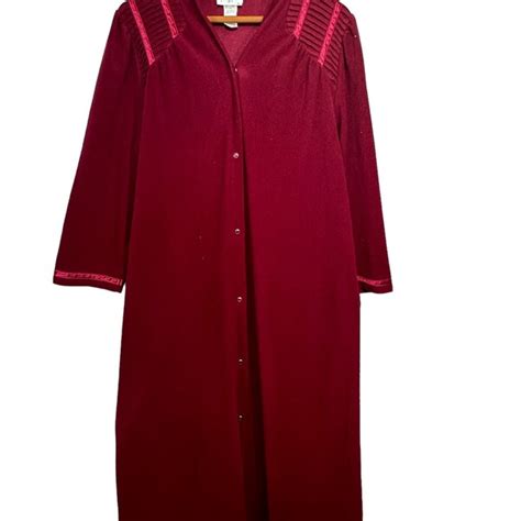 Womens Long Snap Front Robe Etsy