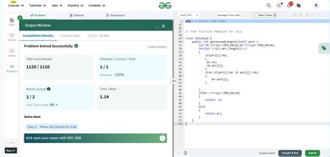 Prerana A M On Linkedin Gfg160 Gfg Coding Dsa Java Learning Growth