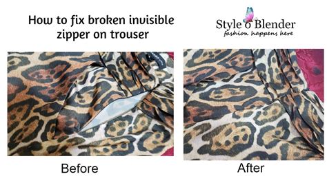 How To Fix Trouser Broken Zipper Quick Fix Of Invisible Zipper With