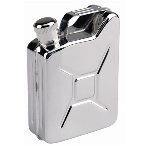 4oz Stainless Steel Jerry Can Hip Flask Liquor Whisky Pocket Bottle Oil