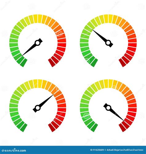 Round Speed Progress Bar Vector Icon Stock Vector Illustration Of