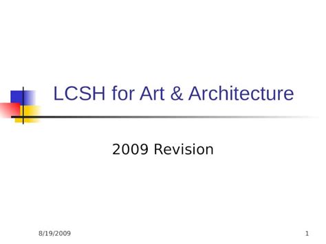 Ppt Lcsh For Art And Architecture Dokumentips