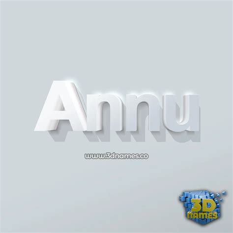 Preview Of Clean White 3d Name For Annu