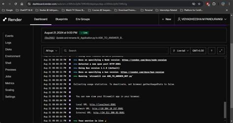 Ai Github Cloudhosting Render Aiappchallenge Guvi Codingjourney Day4 Ai
