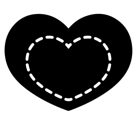 Free Fancy Heart Silhouette Template To Edit Online