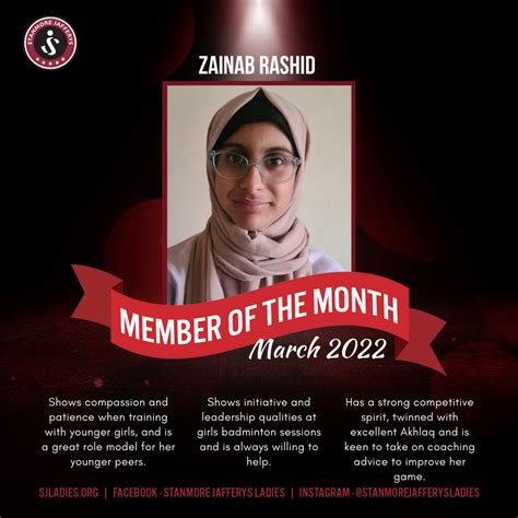 Member Of The Month March 2022 Stanmore Jafferys