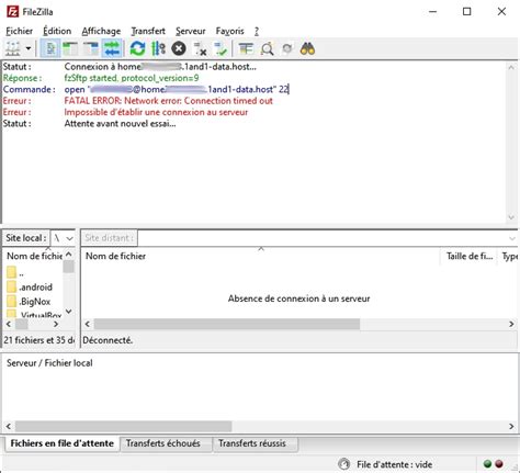 Probleme Connexion Ftp Sftp Filezilla Par Poete Page 1