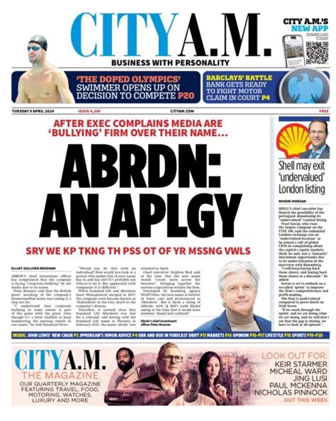 City Am Nailed It With Their Apology To Abrdn Over Corporate Bullying