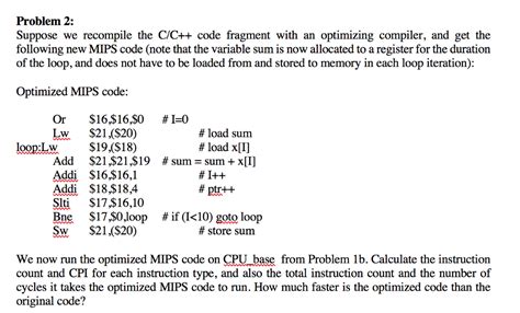 Solved B Suppose We Run The Above Code Fragment On A CPU Chegg Com