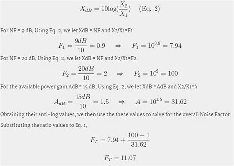 AM Amplifier Having Noise Figure Of DB And Available Power Gain Of DB Is Followed By A