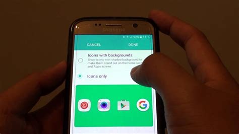 Samsung Galaxy S7 How To Enable Disable Icons Shaded Background