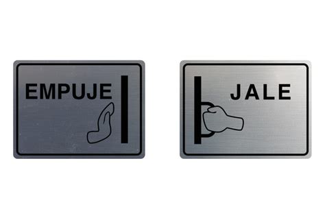 Cómo diseñar un letrero de Jale y Empuje para puertas
