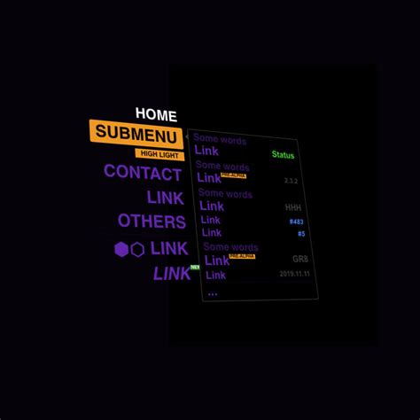 Web Site 3D Menu HTML5 CSS3 No JS