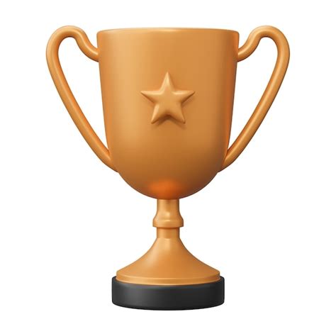 Premium Photo Bronze Champion Trophy Cup Award With Gold Star Concept