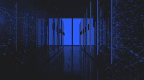 Premium Photo Server Racks In Computer Network Security Server Room