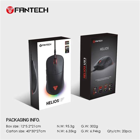 Fantech HELIOS UX Space Edition MACRO RGB Gaming Mouse Midas Computer Center