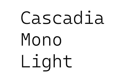 Cascadia Mono Light Free Font Download