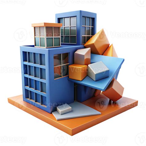 Dramatic Vintage Deconstructivist Office Building Fragmented Forms Angular Planes Dynamic
