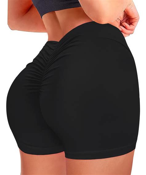 Figkicksen Womens Gym Scrunch Butt Lifting Shorts V Back High Waisted