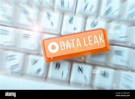 Writing Displaying Text Data Leak Business Showcase Released Illegal Transmission Of Data From