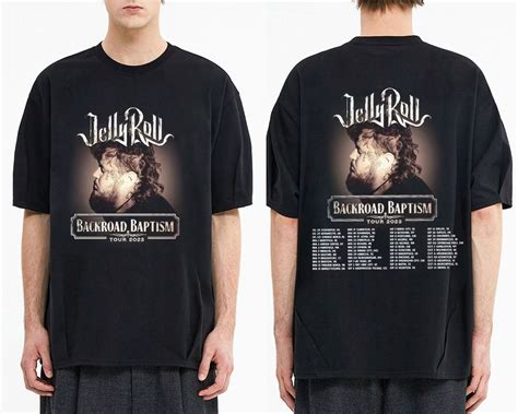 Jelly Roll 2023 Tour Shirt Jelly Roll Backroad Baptism 2023 Tour Shirt
