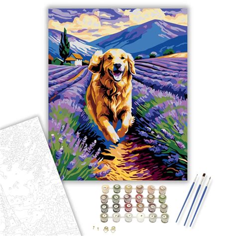 Lila Levendula Reggel Számfestő Készlet 40×50 Cm Keret