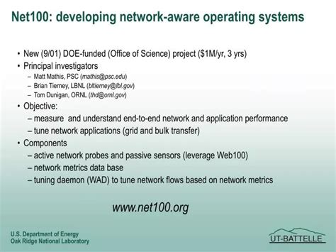 Ppt Net100 Developing Network Aware Operating Systems Powerpoint
