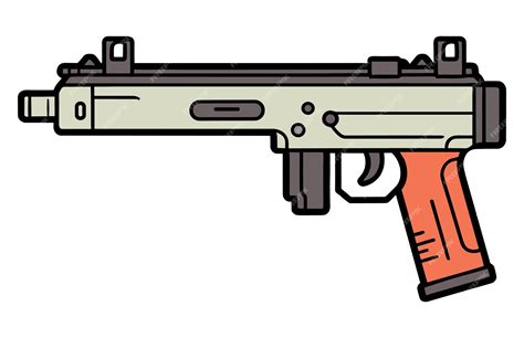 Premium Vector Submachine Gun Vector Submachine Machine Hand Gun