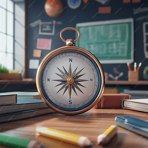 Exploring The Compass Dial Premium Ai Generated Image