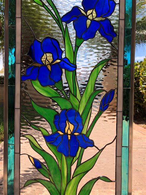 Stained Glass Patterns Flowers Iris Best Flower Site