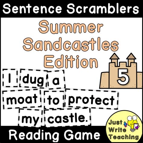 Summer Sandcastles Sentence Scramblers Reading Game Made By Teachers