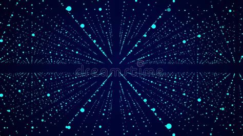 Abstract Futuristic Infinite Flow Of Scientific Data Network Structure