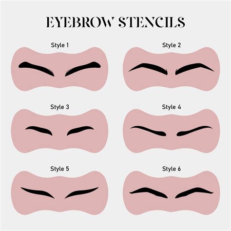 Eyebrow Stencils Kit 16 Free Pdf Printables Printablee