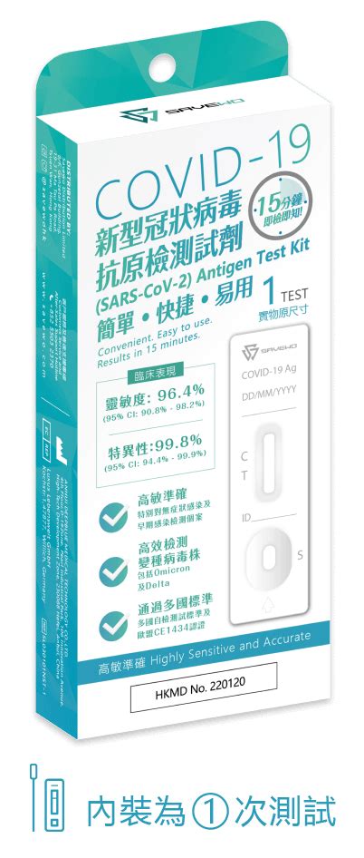 Covid 19 新型冠狀病毒快速抗原測試劑｜savewo 救世