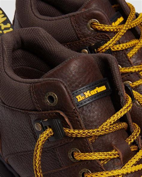 Woodard Leather Lace Up Ankle Boots In Dark Brown Dr Martens