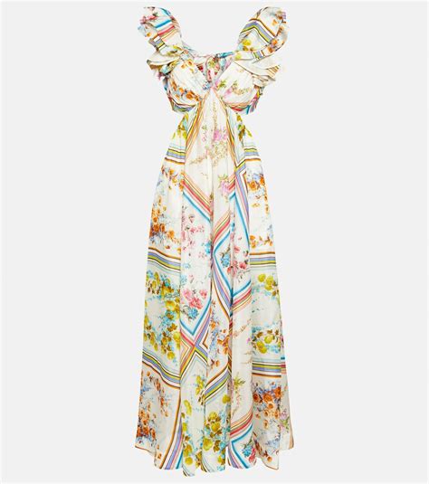 Zimmermann Halcyon Floral Silk Maxi Dress Zimmermann