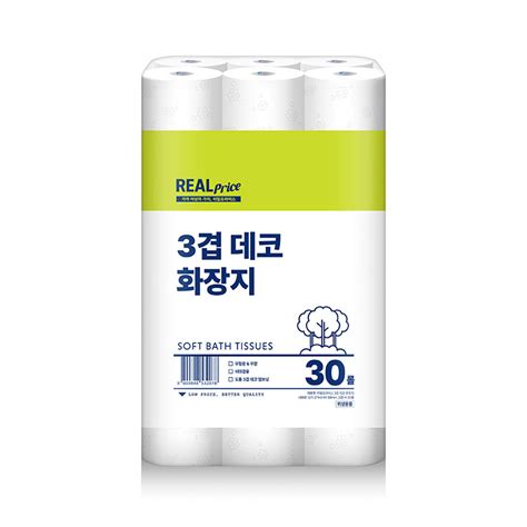 리얼 3겹 데코 화장지 30롤 배민 장보기∙쇼핑