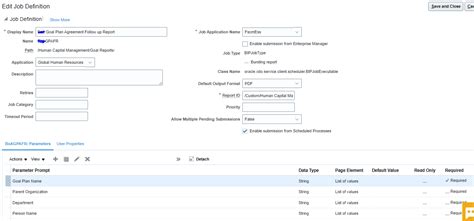 unable to submit it gets fail a bi publisher report which is created