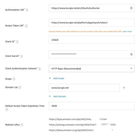 Alexa Oauth Account Linking Issue Bungie Net Api GitHub