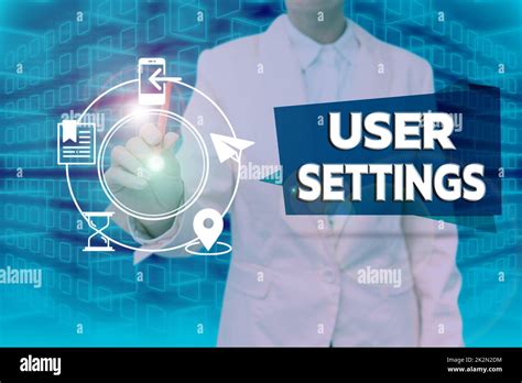 Inspiration Showing Sign User Settings Word Written On Configuration