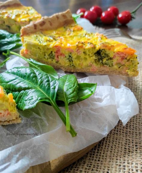 Healthy Woman Style Healthy Smoked Salmon And Broccoli Quiche