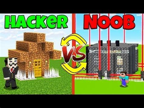 Minecraft Battle Noob Vs Hacker Swapped House Challenge Animation Artofit