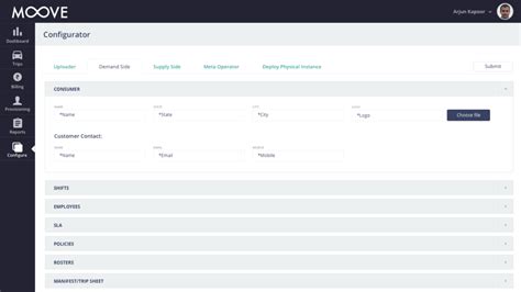 Site Configuration — Moove Network For Integrated Mobility