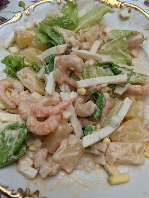Салат с креветками и ананасами 🦐 рецепт с фото пошаговый от Влада