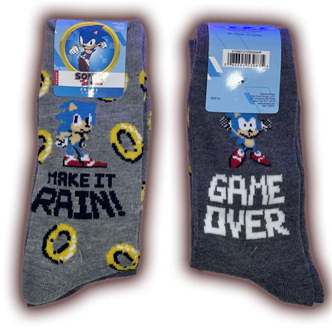 Sonic The Hedgehog Socks 2 Pairs
