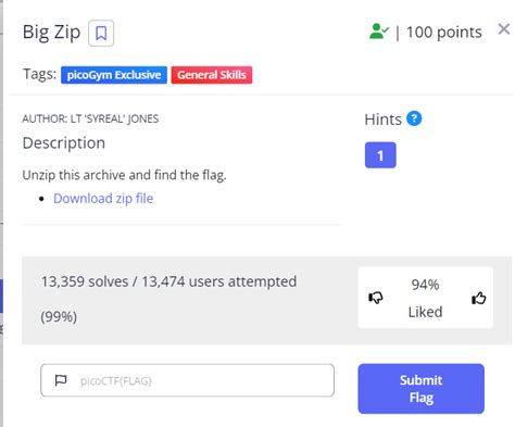 Picoctf Big Zip 顧家維 Medium