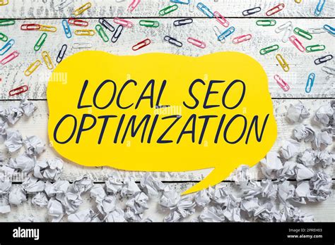 Inspiration Showing Sign Local Seo Optimization Word Written On Increase Search Visibility To