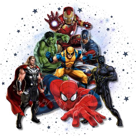 Avengers Png Superheroes Spiderman Wolverine Thor Hulk Ironman
