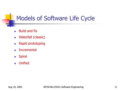 PPT Software Development Process Life Cycle Models PowerPoint Presentation ID