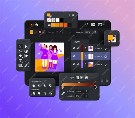 벡터 그래픽 편집기 및 디자인 프로그램입니다 디지털 아트 소프트웨어 프리미엄 벡터